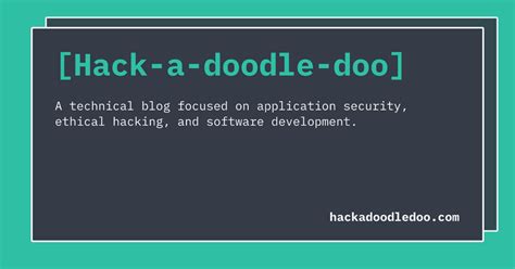 search [hack a doodle doo]