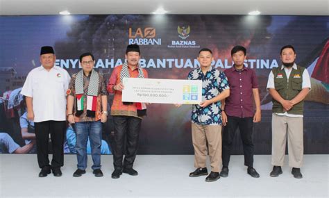 Baznas Terima Infak Kemanusaan Untuk Palestina Dari Laz Cahaya Qur An