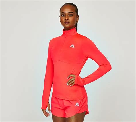 Montirex Womens Adapt Running Quarter Zip Top Shocking Pink Footasylum