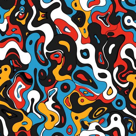 Download Colorful Abstract Pattern With Swirling Shapes Patterns Online Creative Fabrica