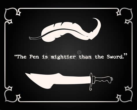 The Pen Is Mightier Than The Sword Stock Illustration Illustration Of