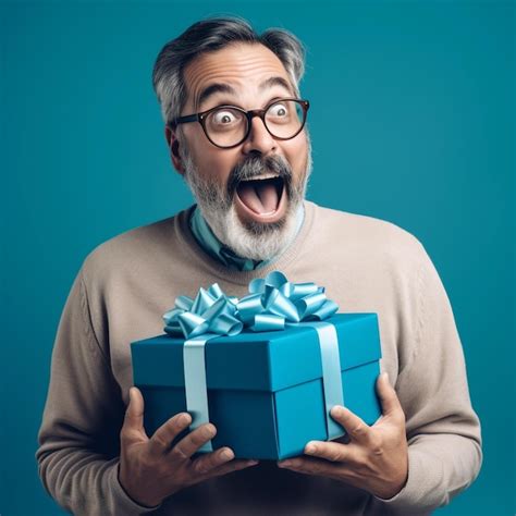Premium Photo Dad Surprised By The Gift He Got