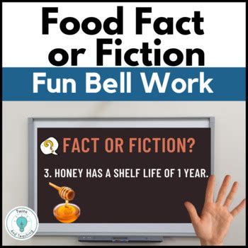 Culinary And FACS Bell Work Activity Or Game Food Fact Or Fiction Bell