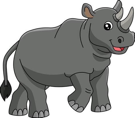 Rhino Cartoon Clipart Vector Illustration 5561697 Vector Art At Vecteezy