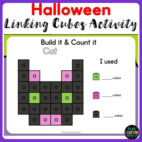 Halloween Linking Cubes Mats Fine Motor Skill Math Center Mats Made By Teachers