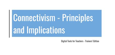 Connectivism For The Elt Classroom