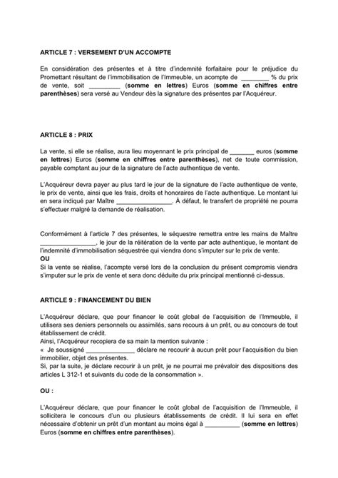 Modèle De Compromis De Vente Doc Pdf Page 6 Sur 9 Free Hot Nude Porn