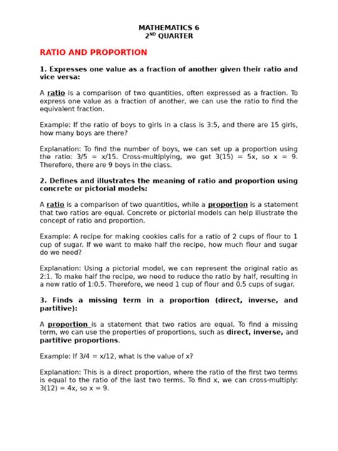 Mathematics 6 2nd Quarter Handouts Pdf Percentage Numbers