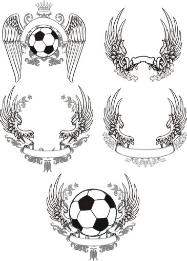 Winged Scroll Design Pack Free Download Vector