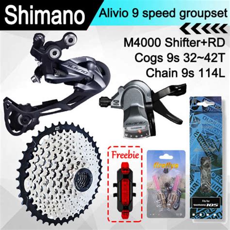 9 Speed Set Mtb M4000 Shifter 9 Speed Groupset Mtb Bike Cassette Cogs 9 Speed Rd Shopee