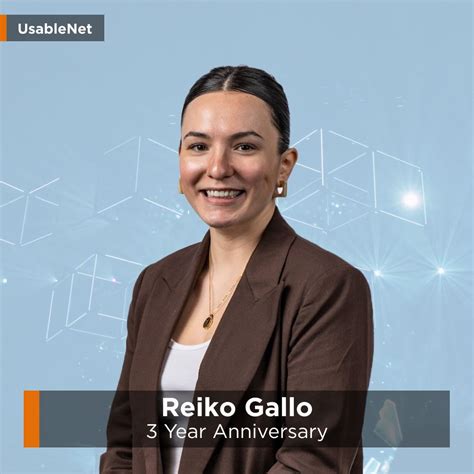 happy workiversary to reiko gallo usablenet