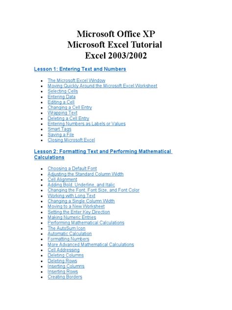 Ms Excel Tutorial Download Free Pdf Typefaces Microsoft Excel