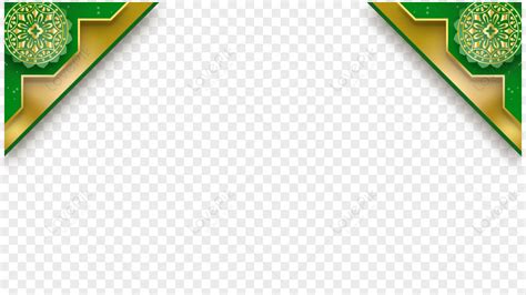 이슬람 리본 테두리경계회교도초록 Png 일러스트 무료 다운로드 Lovepik