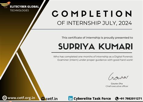 Ive Just Completed My Internship In Digital Forensics At Cyberelite