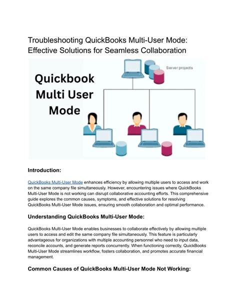 Ppt A Quick Guide To Quickbooks Multi User Mode Not Working Powerpoint Presentation Id 13113822