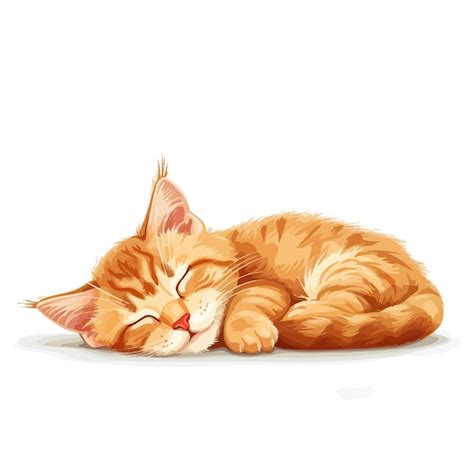 Premium Vector Lazy Kitten Sleeping And Napping Kitty Character