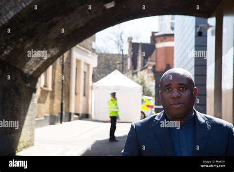 London Uk 5th April 2018 David Lammy Mp Visits The Scene Where Israel Ogunsola Aged 20