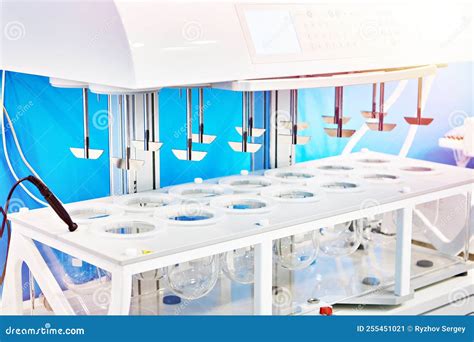 Dissolution System For Laboratory Stock Image Image Of Liquid
