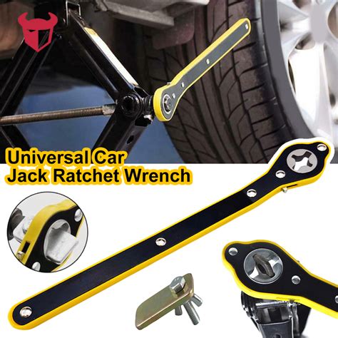 Auto Labor Saving Jack Ratchet Wrench Scissor Jack Garage Tire Wheel