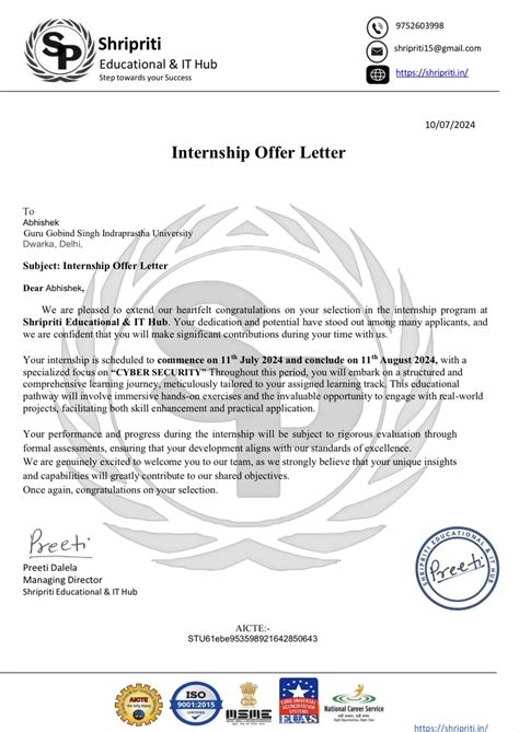 Abhi Shek On Linkedin Shripriti Cybersecurity Aicte Internship Excited