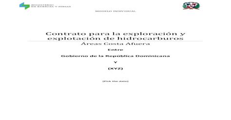 Contrato Para La Exploración Y Explotación De Hidrocarburosroundsdrgob