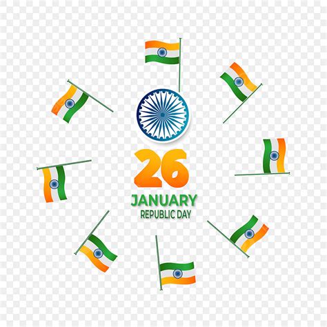 Indian Republic Day Vector Hd PNG Images Indian Republic Day In Flat