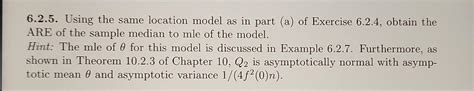 Solved 625 Using The Same Location Model As In Part A