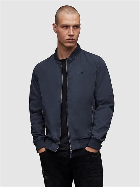 Allsaints Bassett Bomber Jacket Dark Blue Very