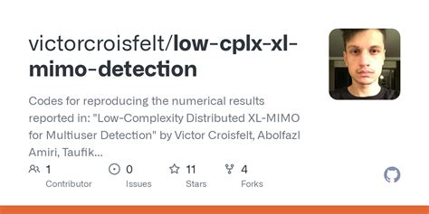 Github Victorcroisfelt Low Cplx Xl Mimo Detection Codes For