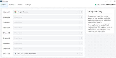 Github Ovinas Midi Mixer Apc Midi Mixer Profile With Peak Meters For The Akai Apcmini Midi