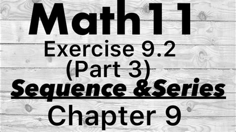 chapter 9 sequence and series exercise 9 2 class 11 maths ncert