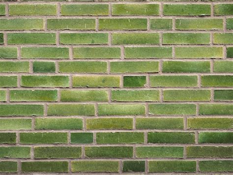 Fond De Mur De Brique Verte De Style Industriel Photo Premium