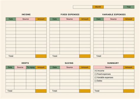 budget planner excel template