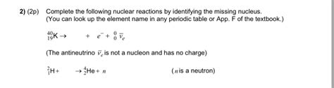 Solved P Complete The Following Nuclear Reactions By Chegg