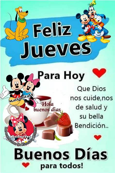 Feliz Jueves Mickey Y Sus Amigos Feliz Jueves Buenos Dias Princesa