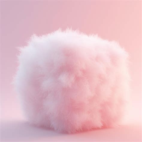 Fluffy Cuboid Furniture Softness Textile Premium Ai Generated Image