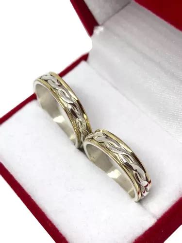 Alianzas Plata 925 Y Oro 18k Grabado De Regalo