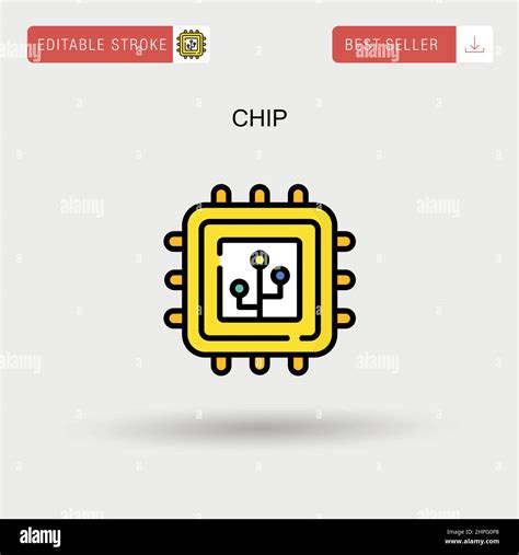 Chip Simple Vector Icon Stock Vector Image And Art Alamy