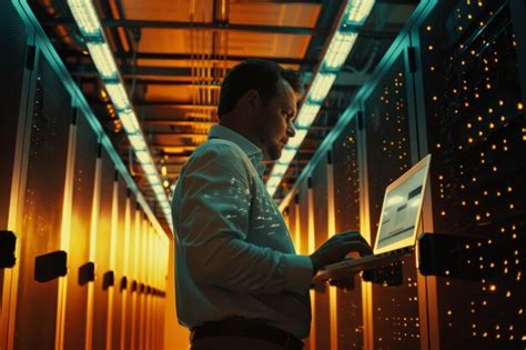 Server Room Technician Premium Ai Generated Image