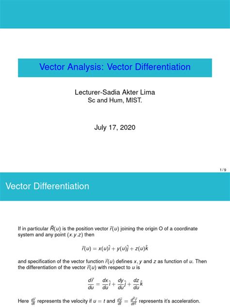 1vector Differentiation Pdf Acceleration Velocity 1vector Differentiation Pdf Acceleration Velocity