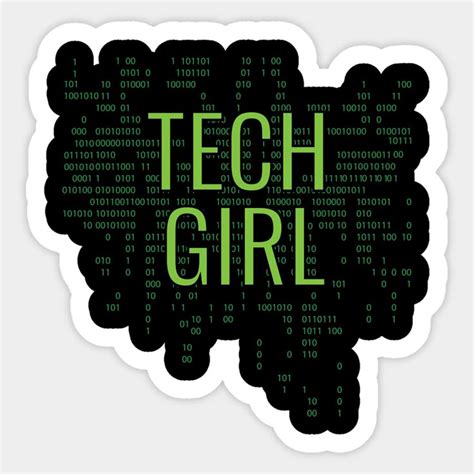 Tech Girl Programmer Coder T Sticker