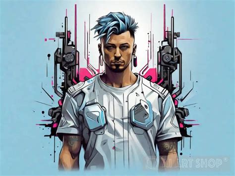 Ai Generated Cyberpunk T Shirt Design
