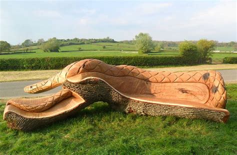 Carved Seat Meubles De Jardin En Bois Art En Bois Jardins En Bois