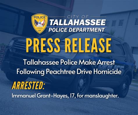 Tallahassee Police Make Arrest Following Peachtree Drive Homicide