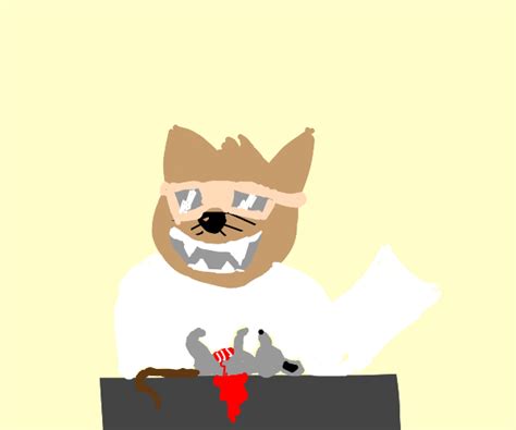 Science Cat Dissecting Rat Drawception