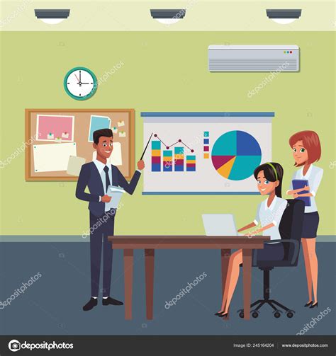 Business Presentation Teamwork Stock Vector By ©jemastock 245164204