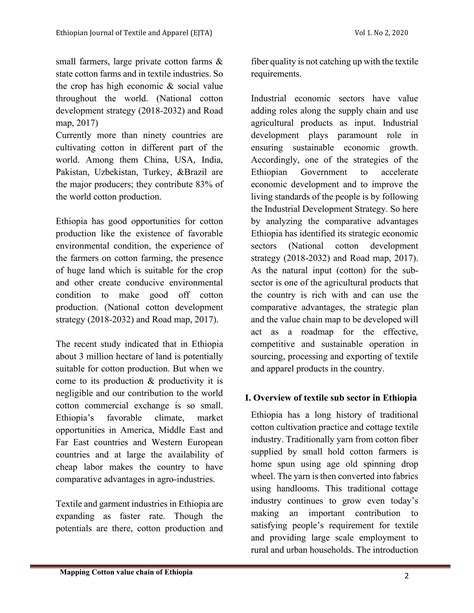 Mapping Cotton Value Chain Of Ethiopia Pdf