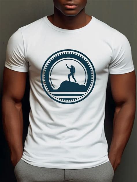 Creative Illustration Print Mens Graphic Design Crew Neck Temu Canada