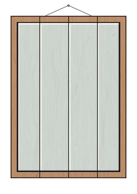 Realistic Wood Wall Frame Isolated On White Background Wood Frame