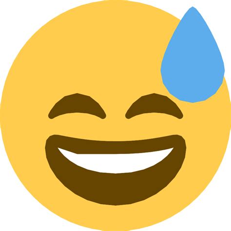 Grinning Face With Sweat Vector Svg Icon Svg Repo